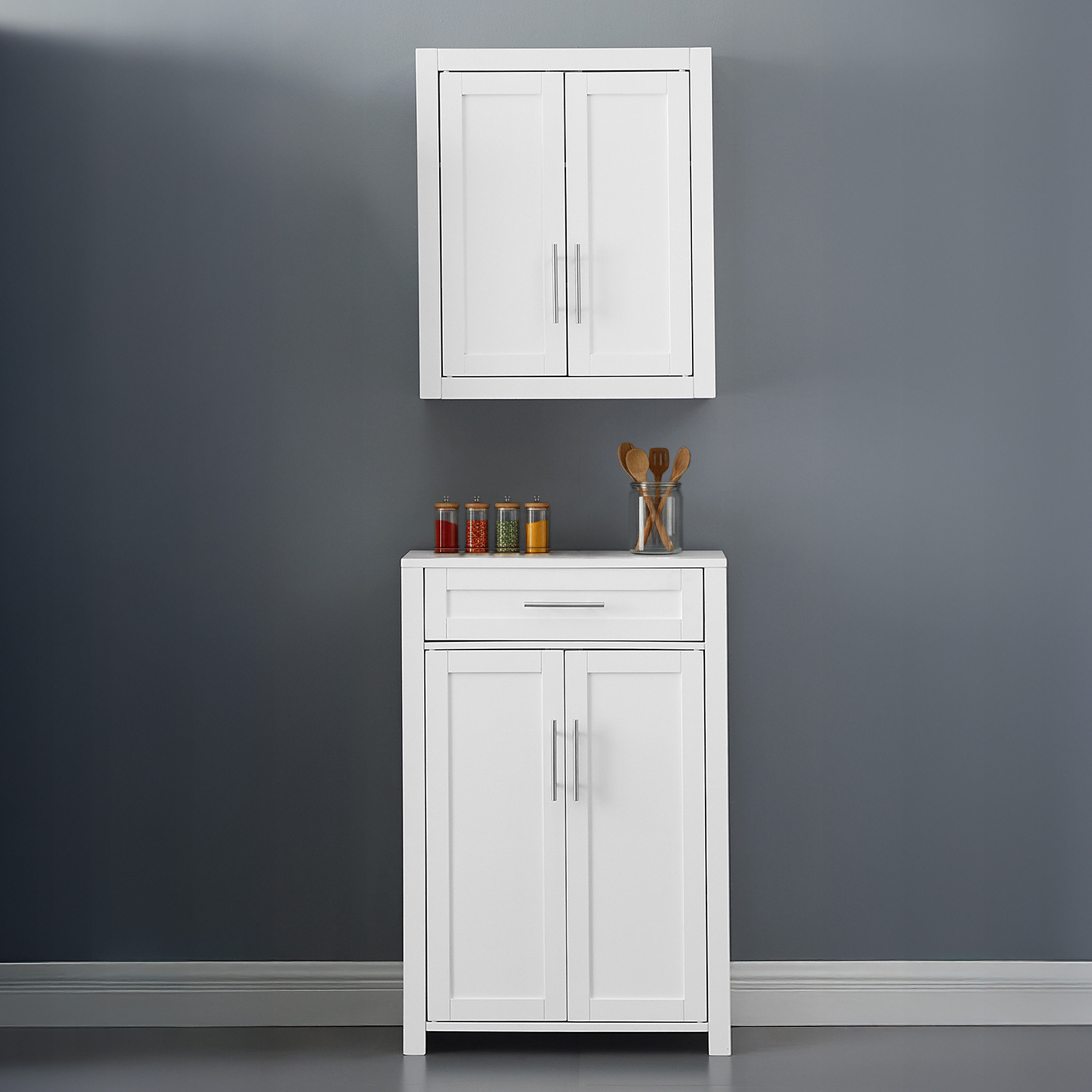 Lark Manor™ Savannah 2-piece Storage Cabinet Set & Reviews | Wayfair