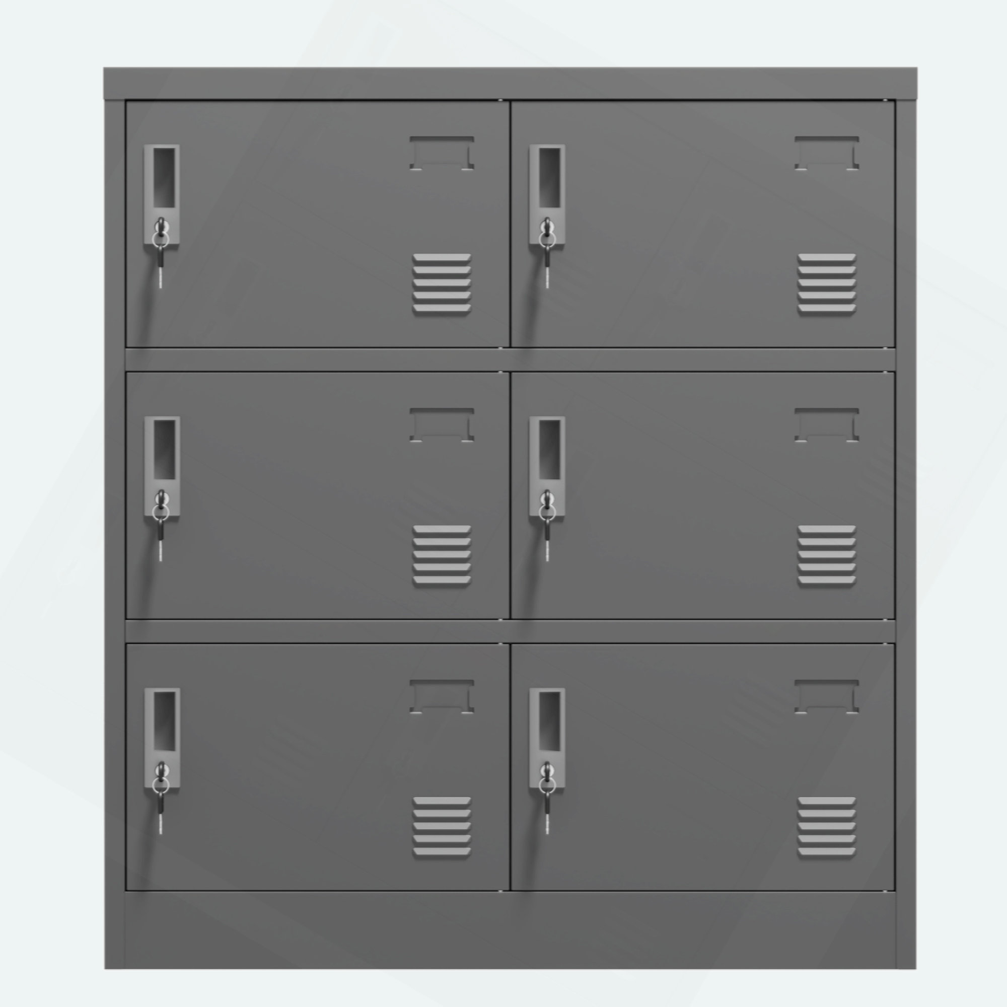 Winston Porter 6-Door Employee Storage Locker, Metal Lockers For Office ...