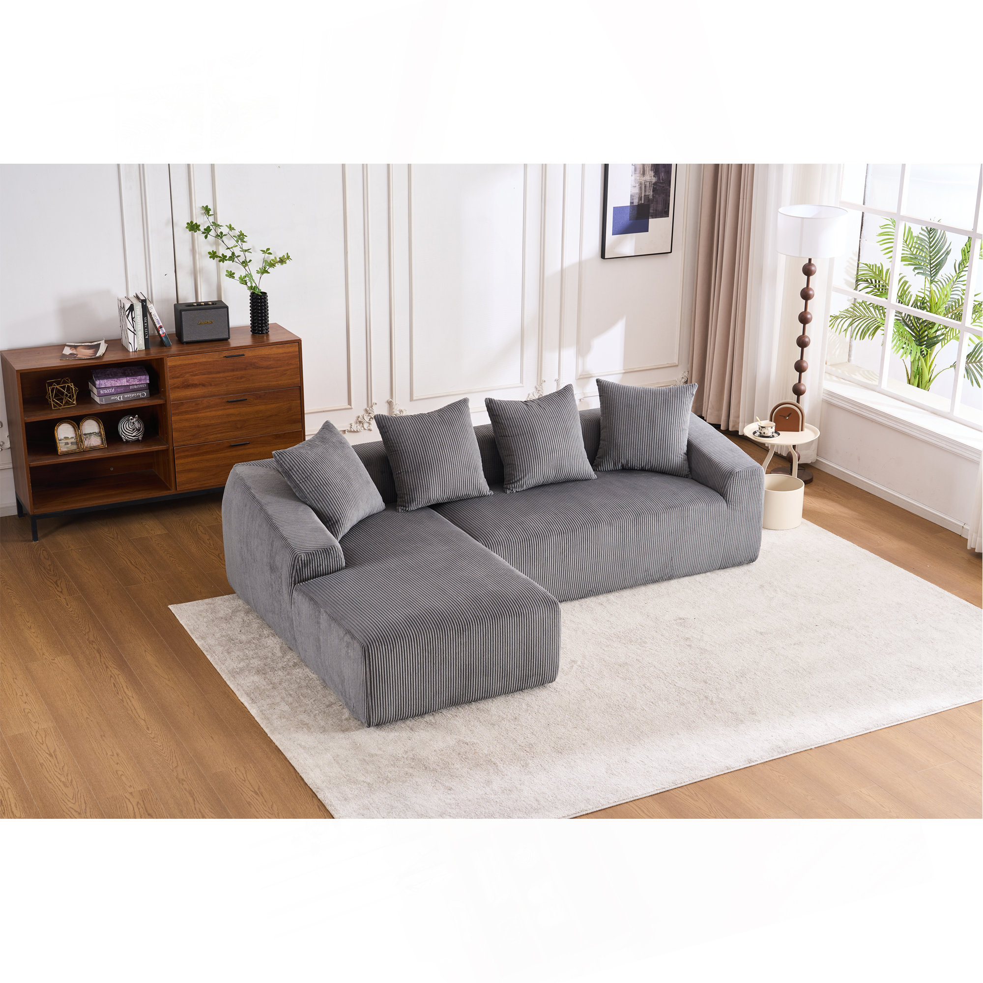 Latitude Run® LY-023 COMPRESSION SOFA: Combining Chaise Longue With 3 ...