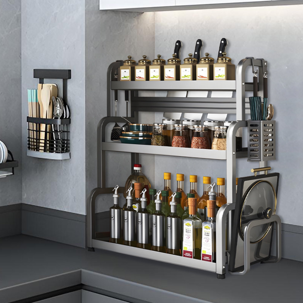 Prep & Savour Cabinet System Stainless Steel Spice Rack | Wayfair