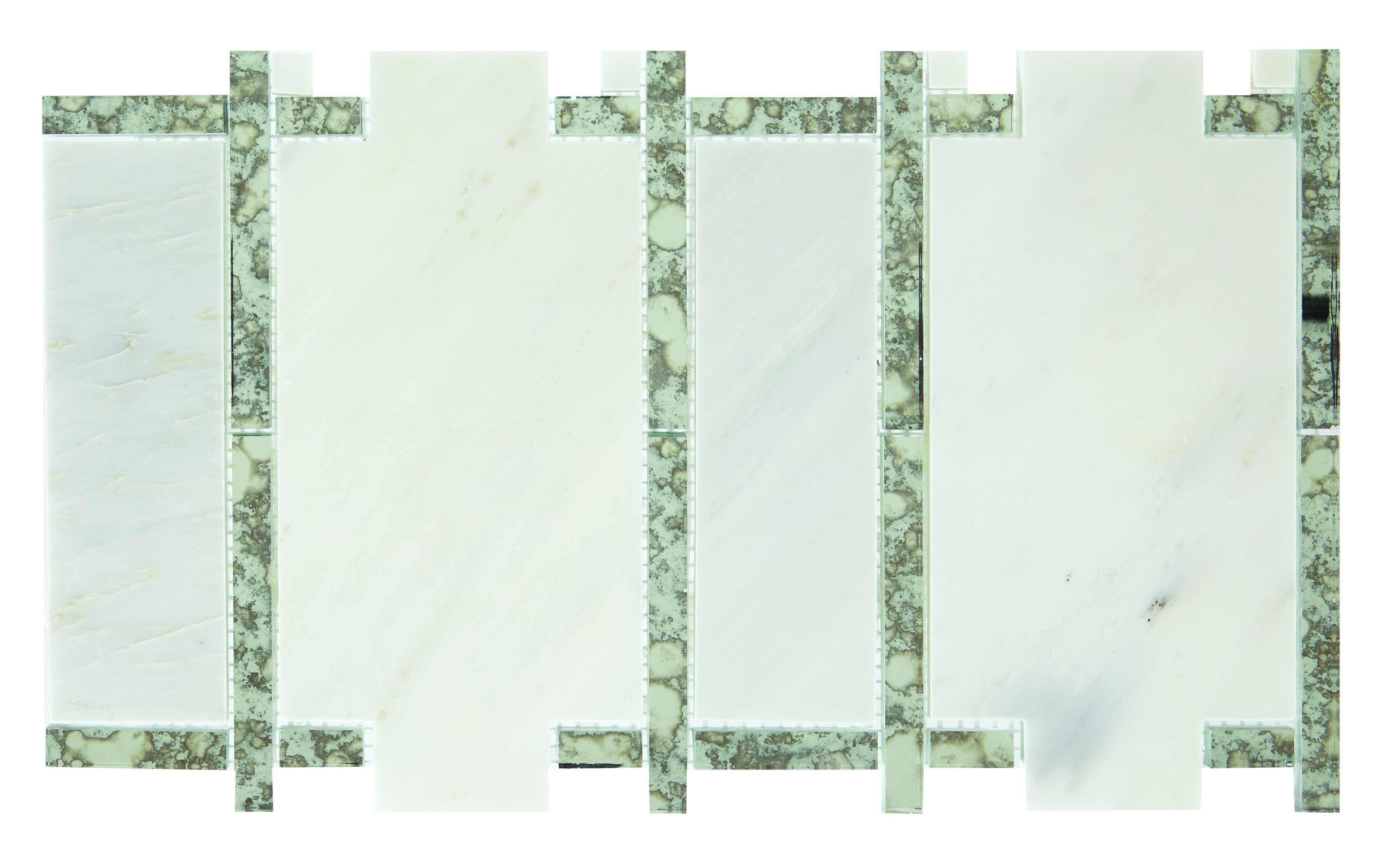 Daltile Lavaliere First Snow Natural Stone Mosaic Wall Tile | Wayfair