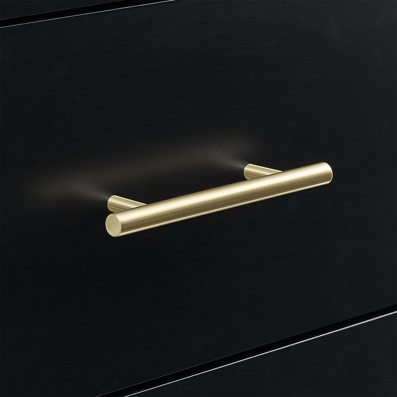 George Oliver Gesa Black Wood Nightstand & Reviews | Wayfair