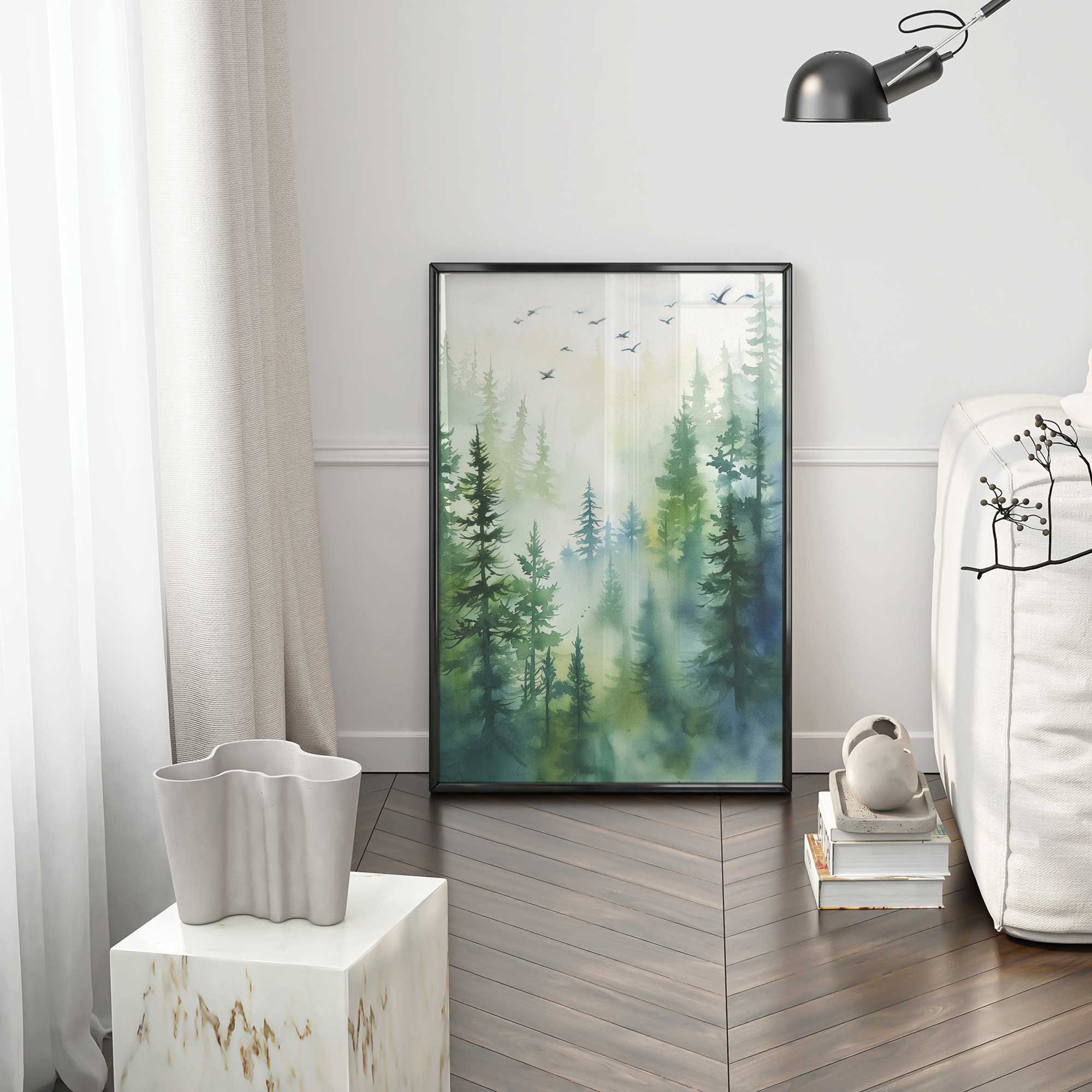 Millwood Pines Serene Forest in Flight I Print in a Frame | Wayfair