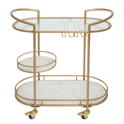 Willa Arlo Interiors Theodosia Metal Bar Cart | Wayfair