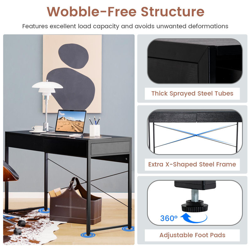 17 Stories Korkuteli 44'' Desk & Reviews | Wayfair