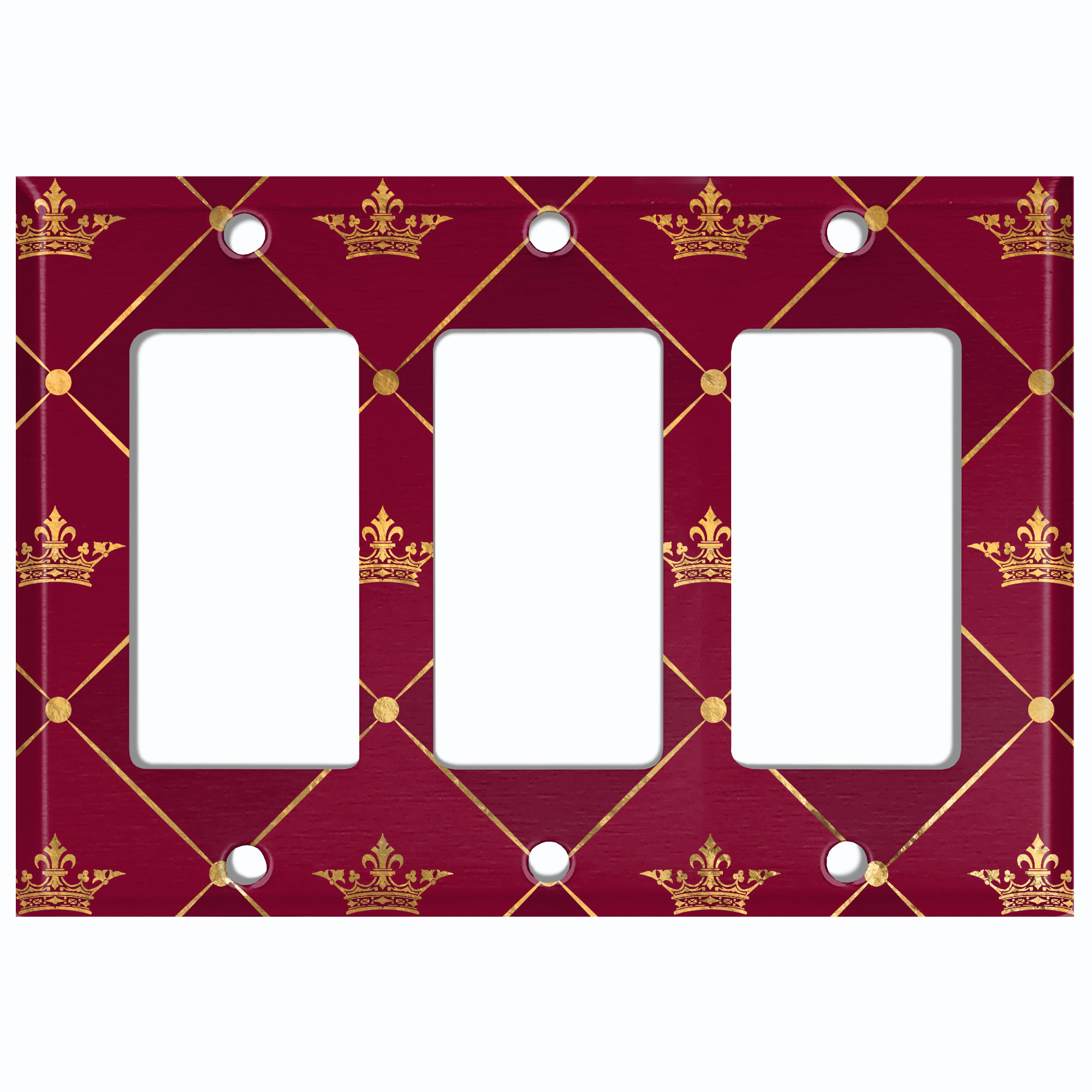 WorldAcc Metal Light Switch Plate Outlet Cover (Damask Yellow Royal ...