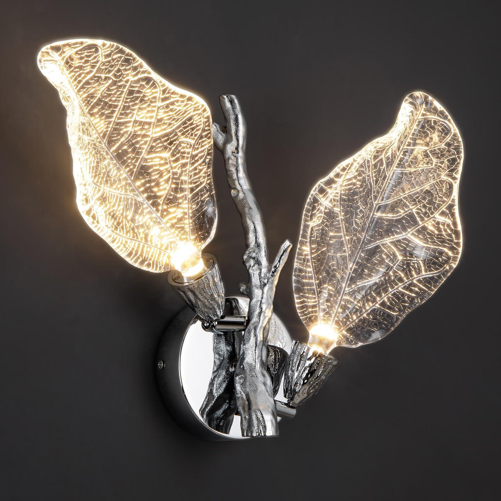 Rosdorf Park Modern Leaf LED Wall Sconces, Stylish Wall Lighting ...