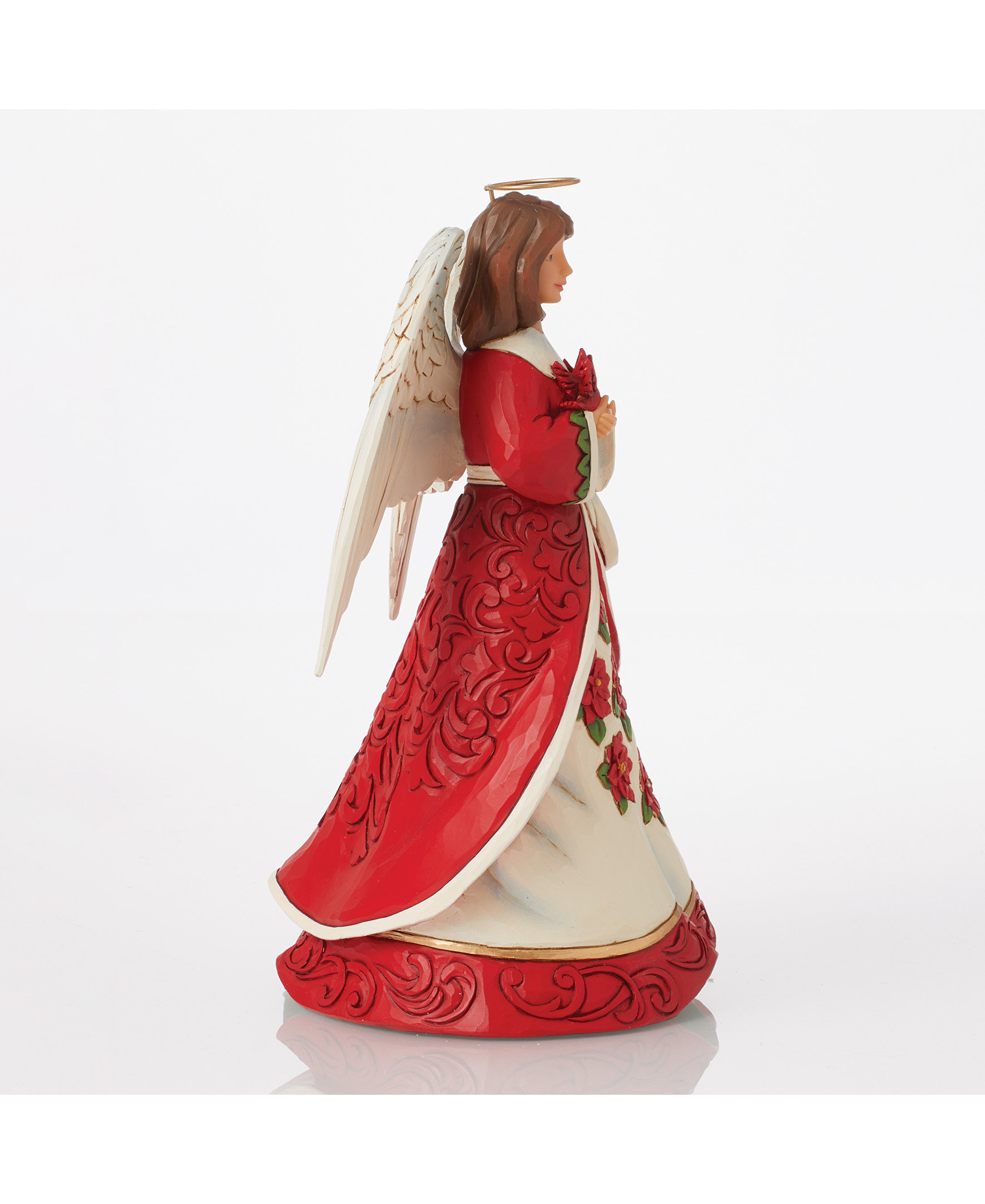 Jim Shore Heartwood Creek Figurine Red Christmas Angel | Wayfair