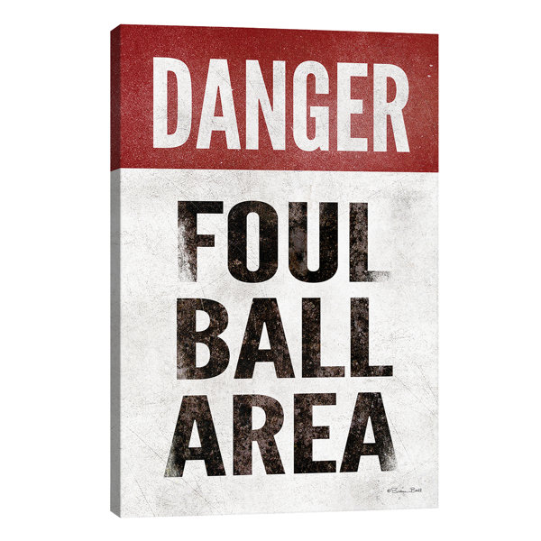 East Urban Home Foul Ball Area - Wrapped Canvas Print | Wayfair.co.uk