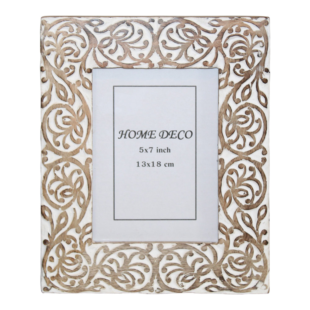 Little Elephant Floral Trellis Mango Wood Picture Frame | Wayfair