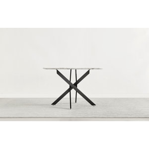 East Urban Home Tierra White Gloss Nest Legged Dining Table & Reviews ...
