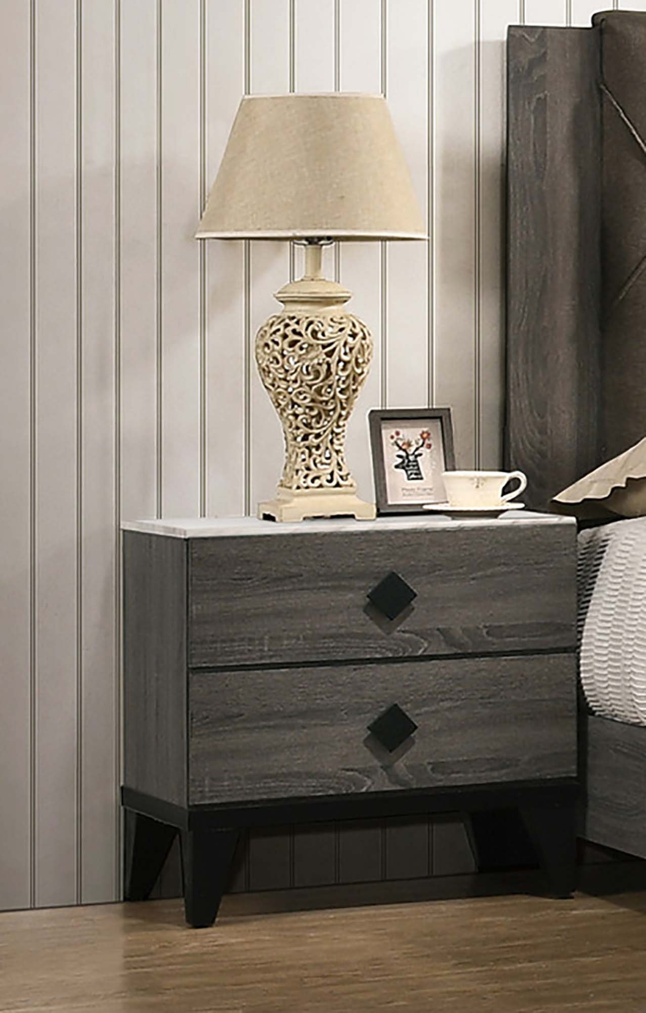 Ivy Bronx Two-Tone Wooden Nightstand With 2 Drawers - Wayfair Canada