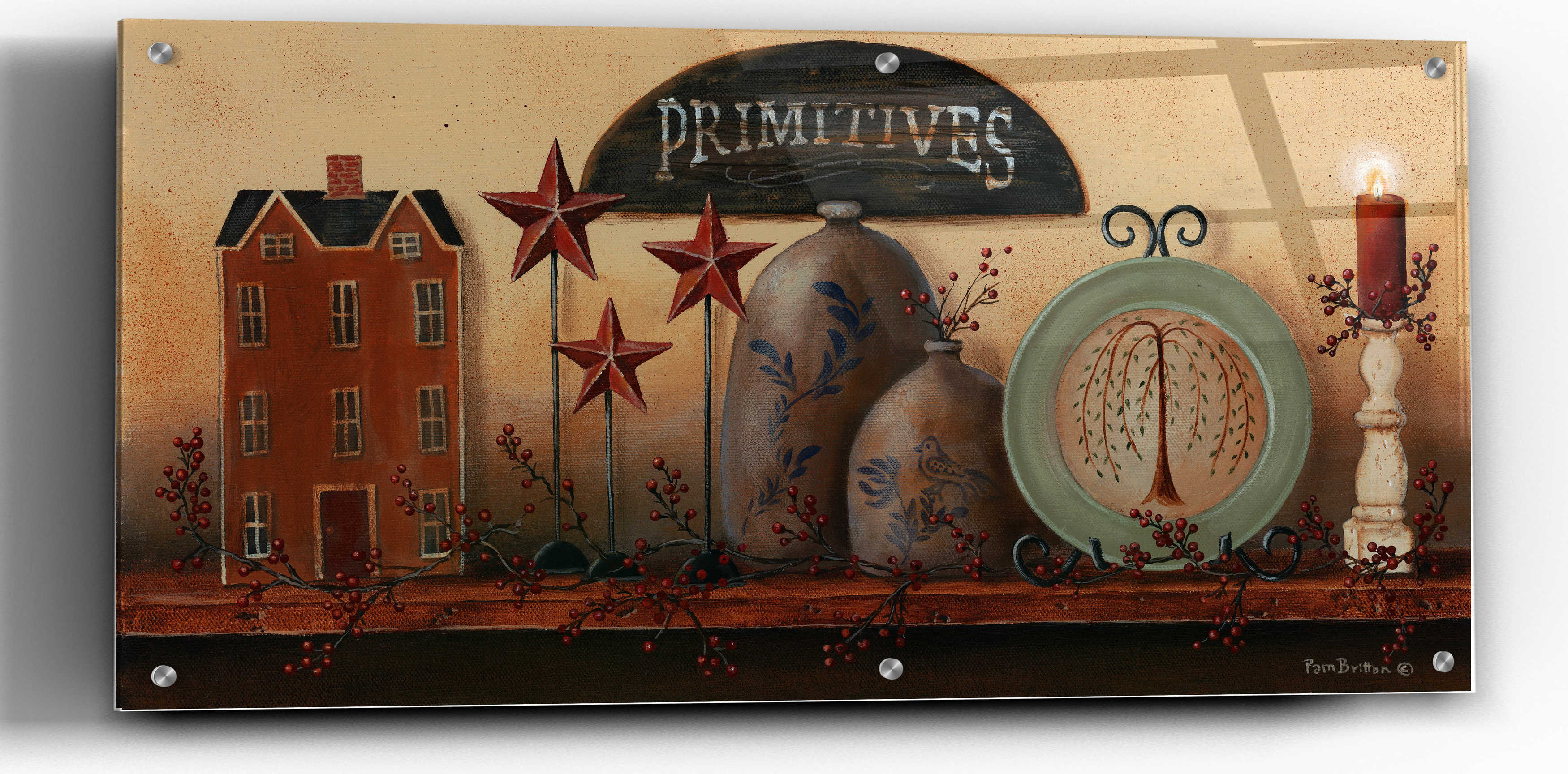 August Grove® Primitive Shelf I by Pam Britton - Unframed Painting ...