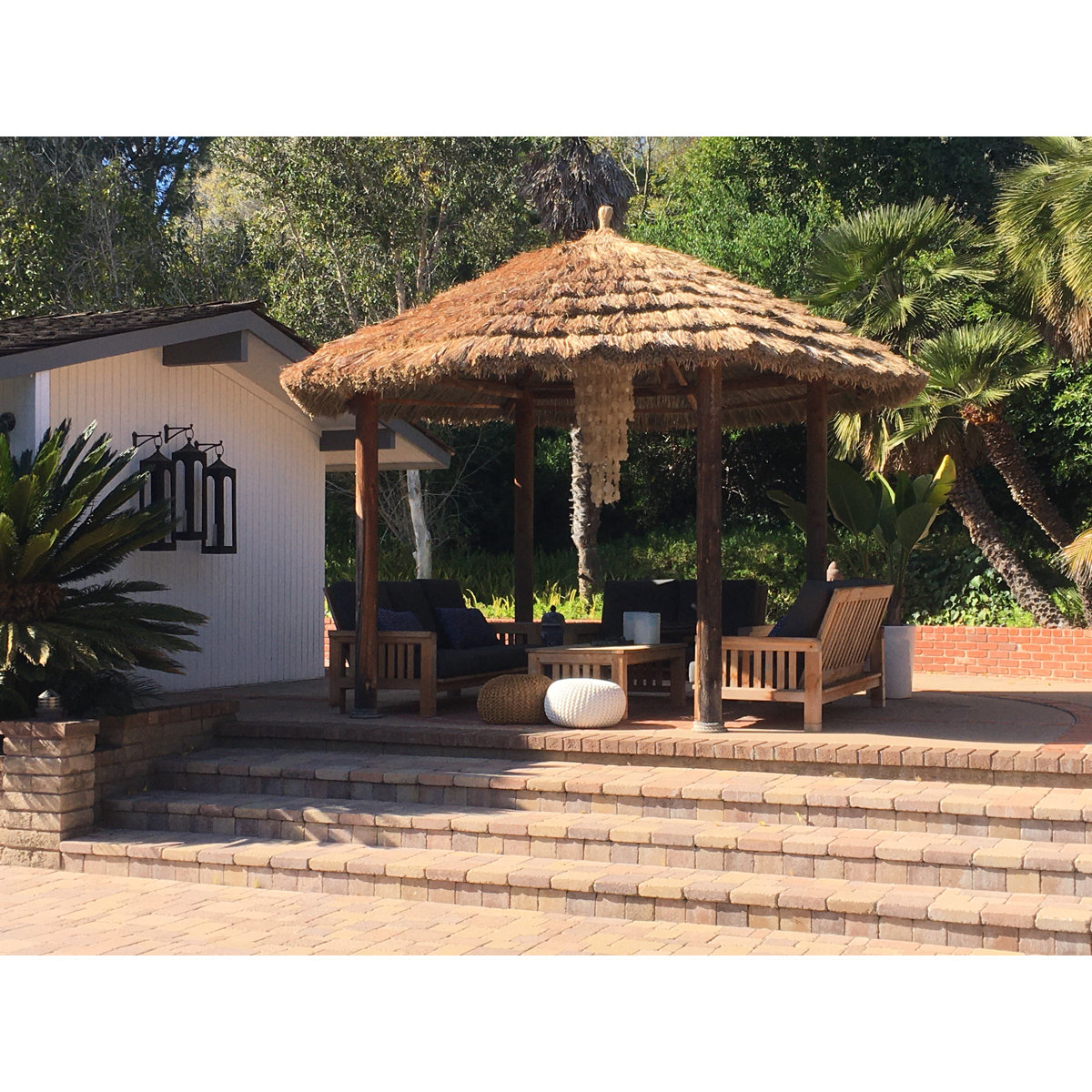 Backyard X-Scapes 2 ft H x 3 ft L Tahitian Thatch Panels for Tiki Huts ...