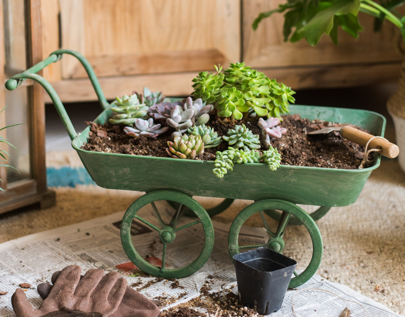 August Grove® Penix Metal Wheelbarrow Planter | Wayfair