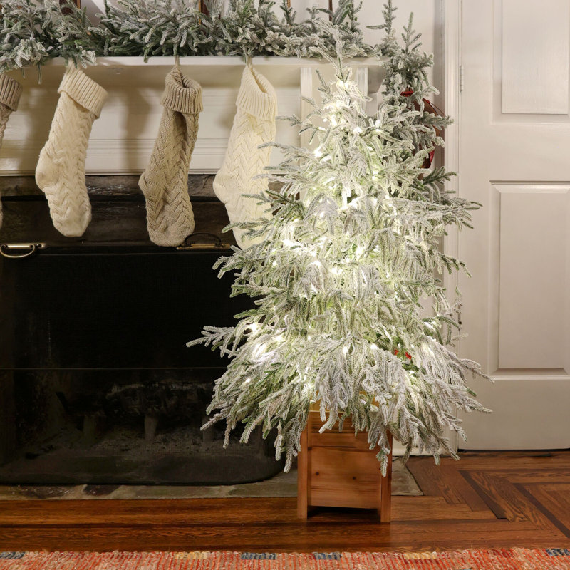 Fraser Hill Farm Potted Artificial Holiday Porch Tree | Joss & Main