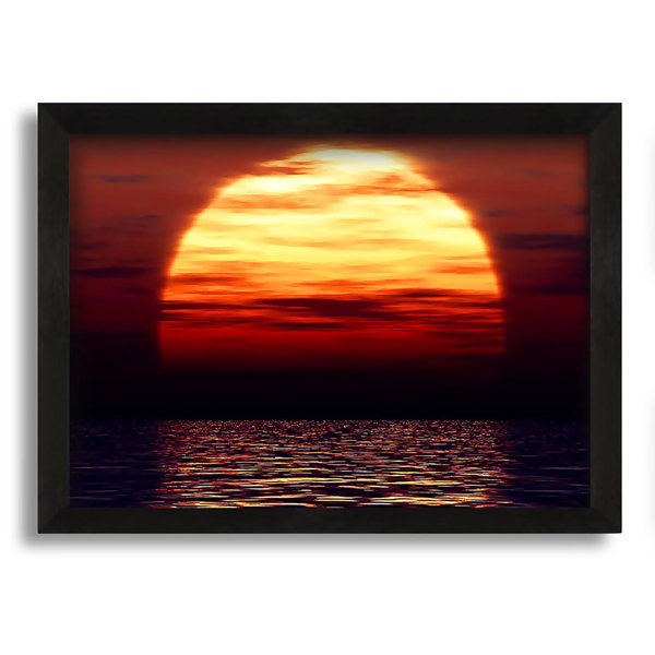 Highland Dunes Surreal Ocean Sun - Picture Frame Photograph on Canvas ...