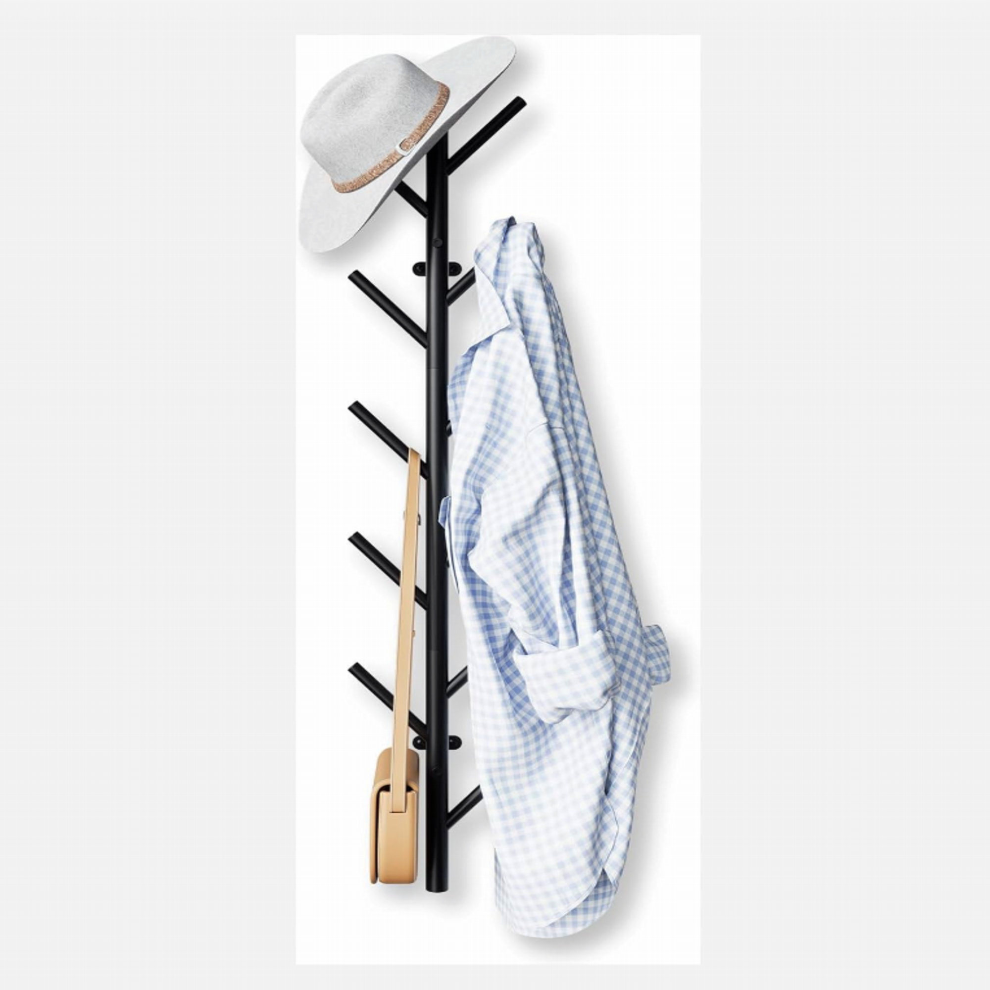 Hokku Designs Wall Mount Coat Rack, Metal Vertical Hat Rack | Wayfair