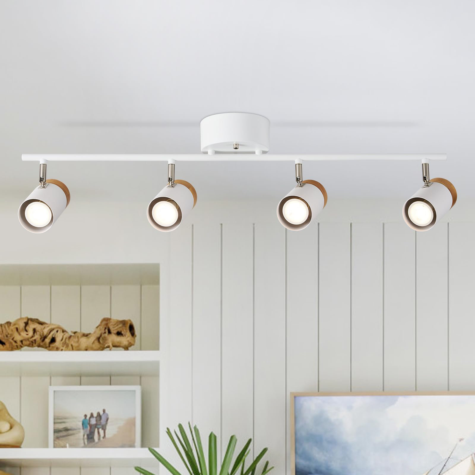 LUXESIT 350° Rotatable Track Heads, Fixed Rail Track Lighting Fixtures ...