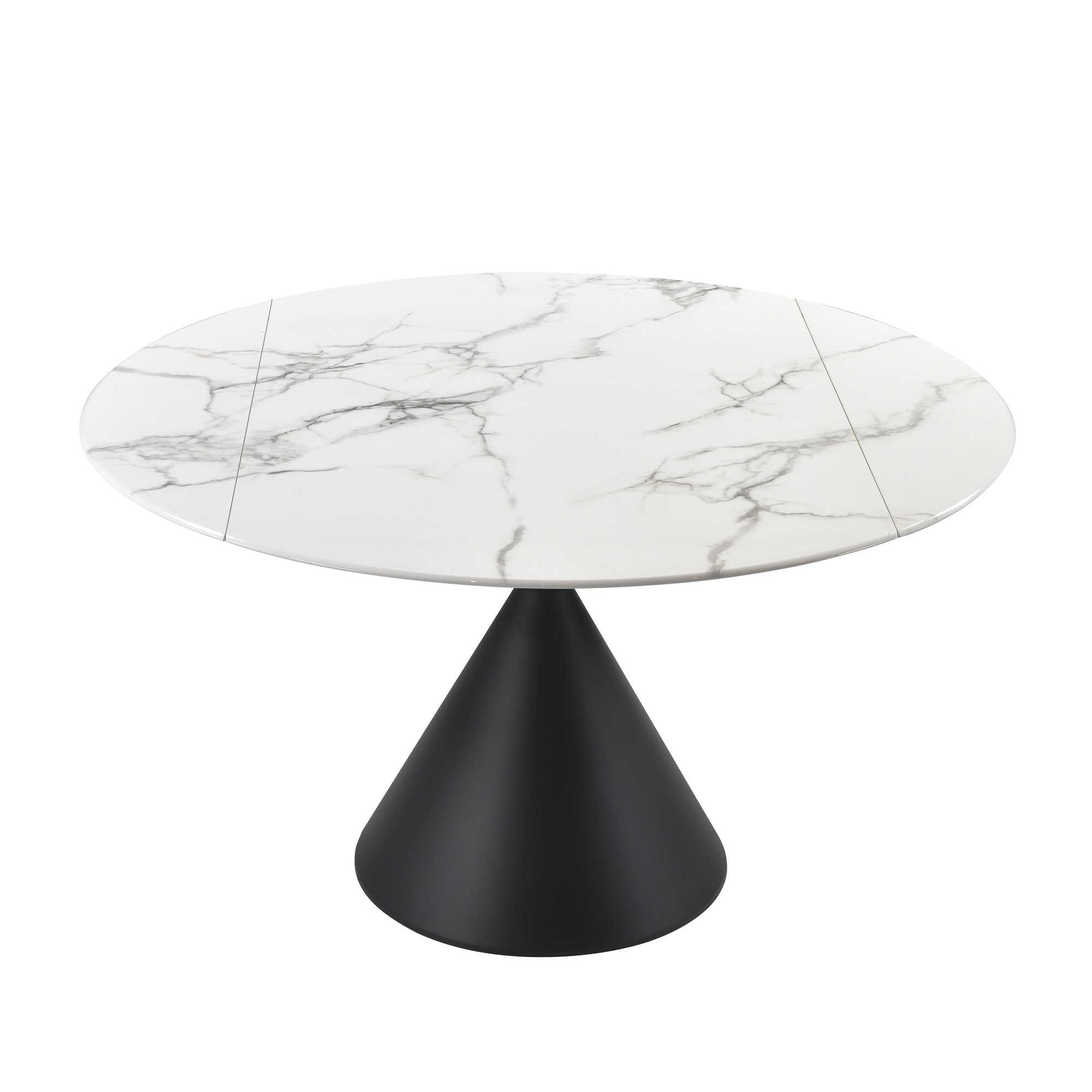 George Oliver Buckingham Modern Extendable Round Dining Table With ...