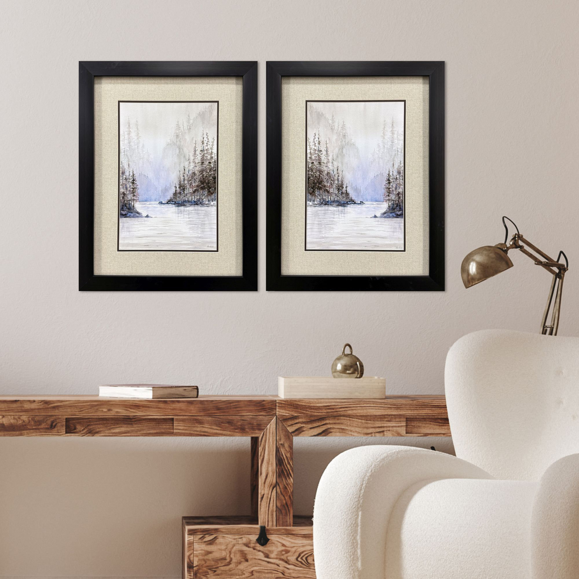 Loon Peak® Mountain River Framed Art | Wayfair