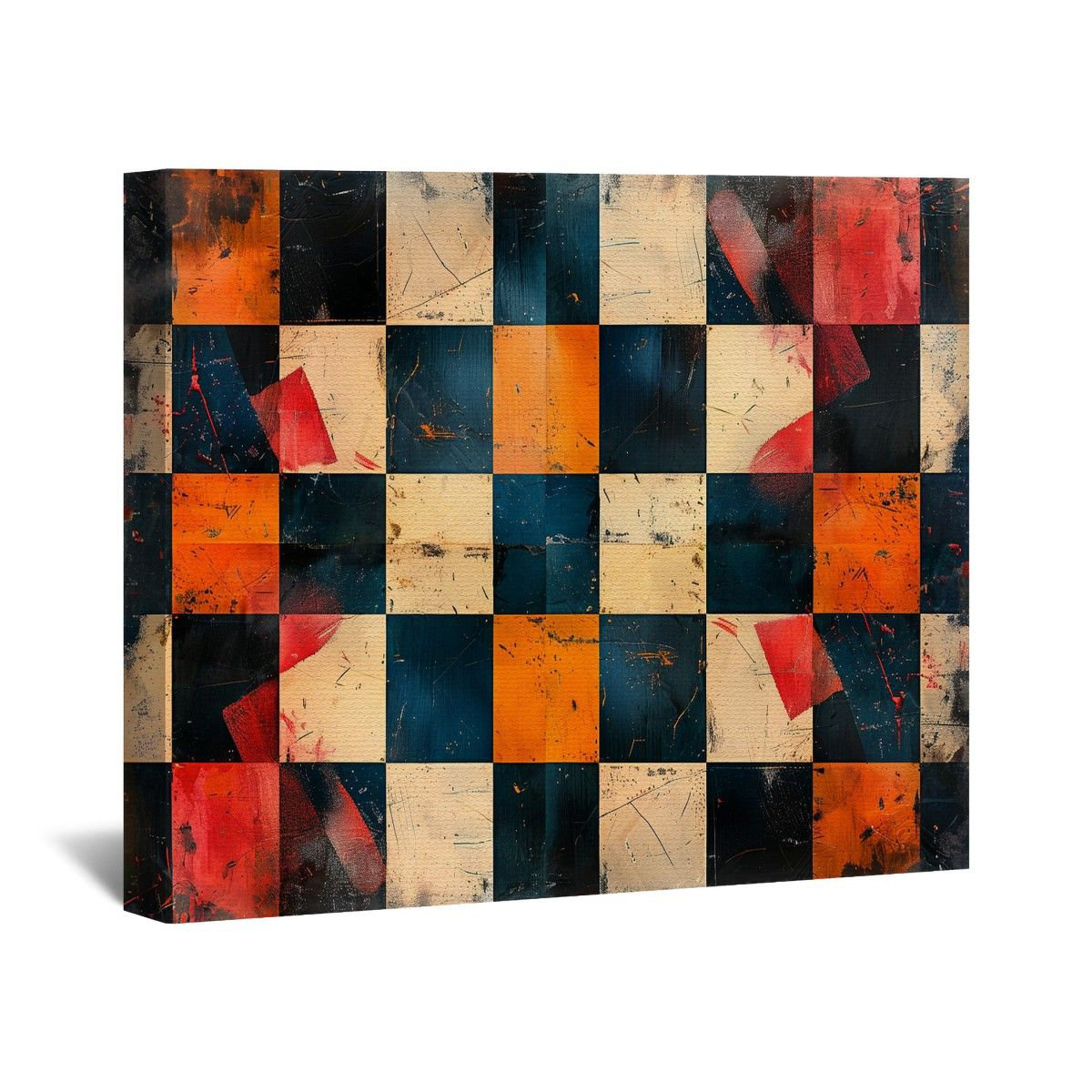 Wrought Studio Abstract Squares Canvas Wrap - Abstract Wall Decor ...