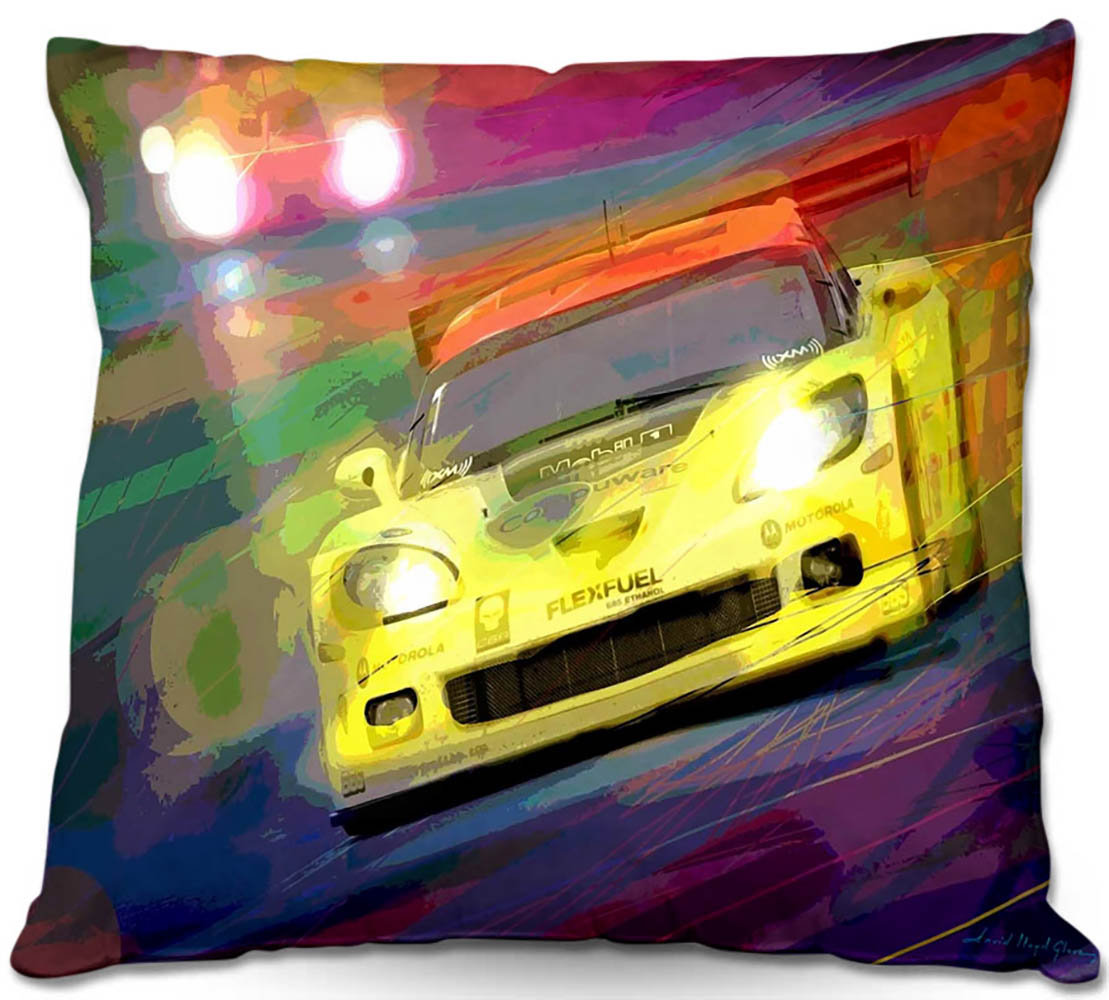 DiaNoche Designs Couch Corvette LeMans Racecar Throw Pillow | Wayfair
