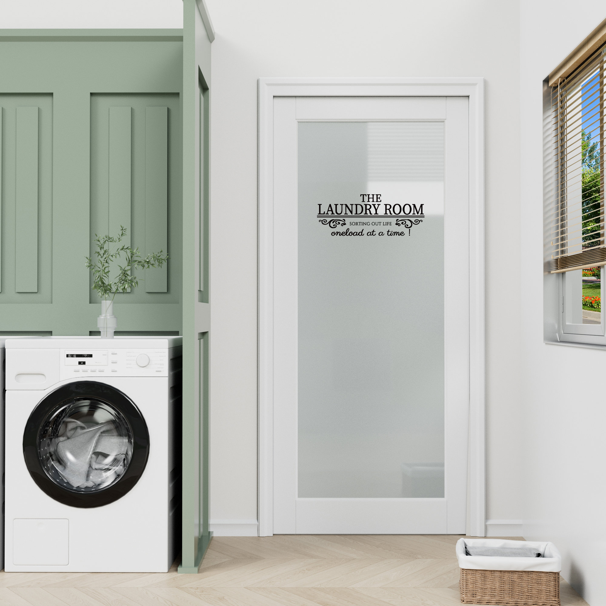 ARK DESIGN 80''H/96''H Interior Laundry Frosted Door Slab Solid ...