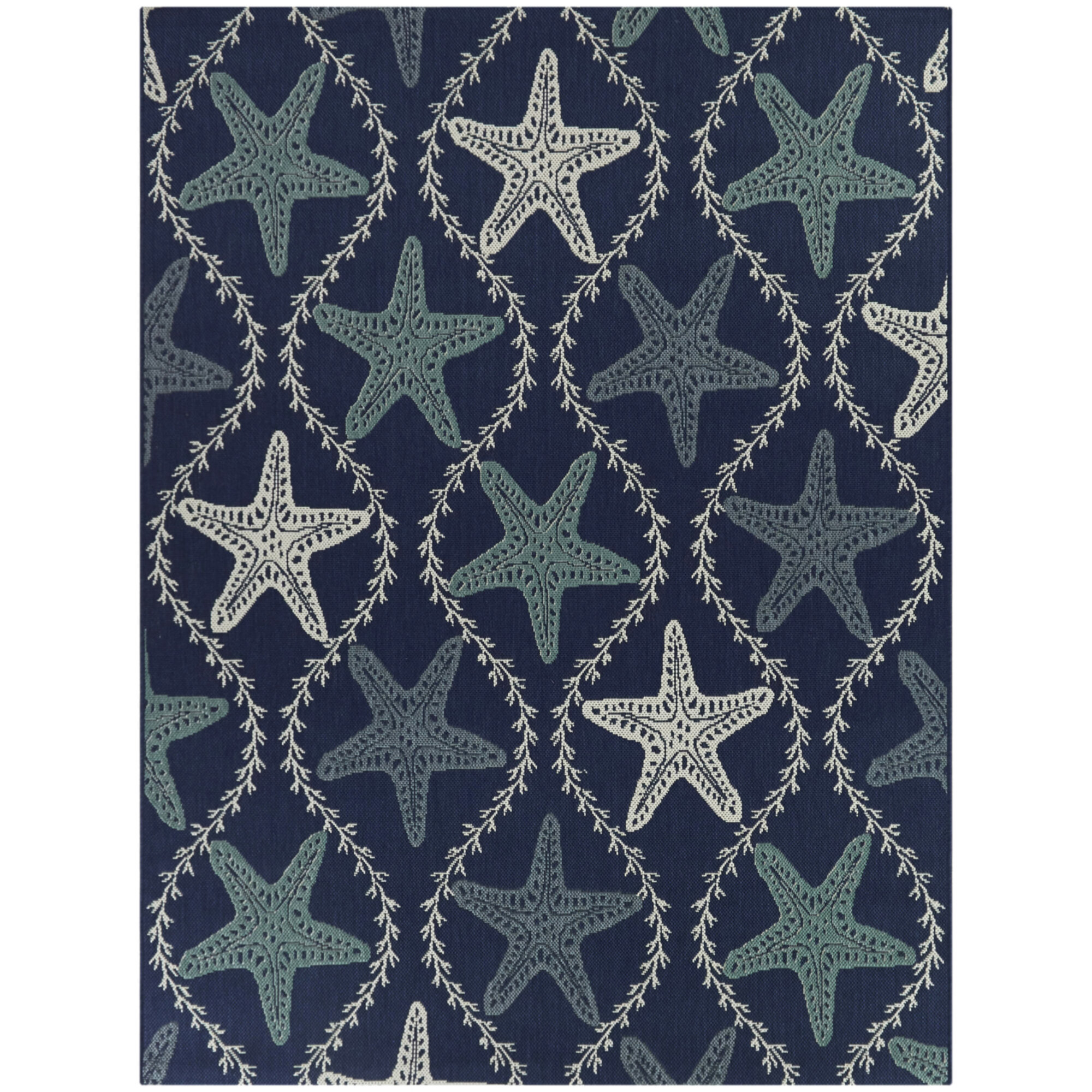 Balta Rugs Endre Dark Blue Starfish Patio Indoor/Outdoor Area Rug ...