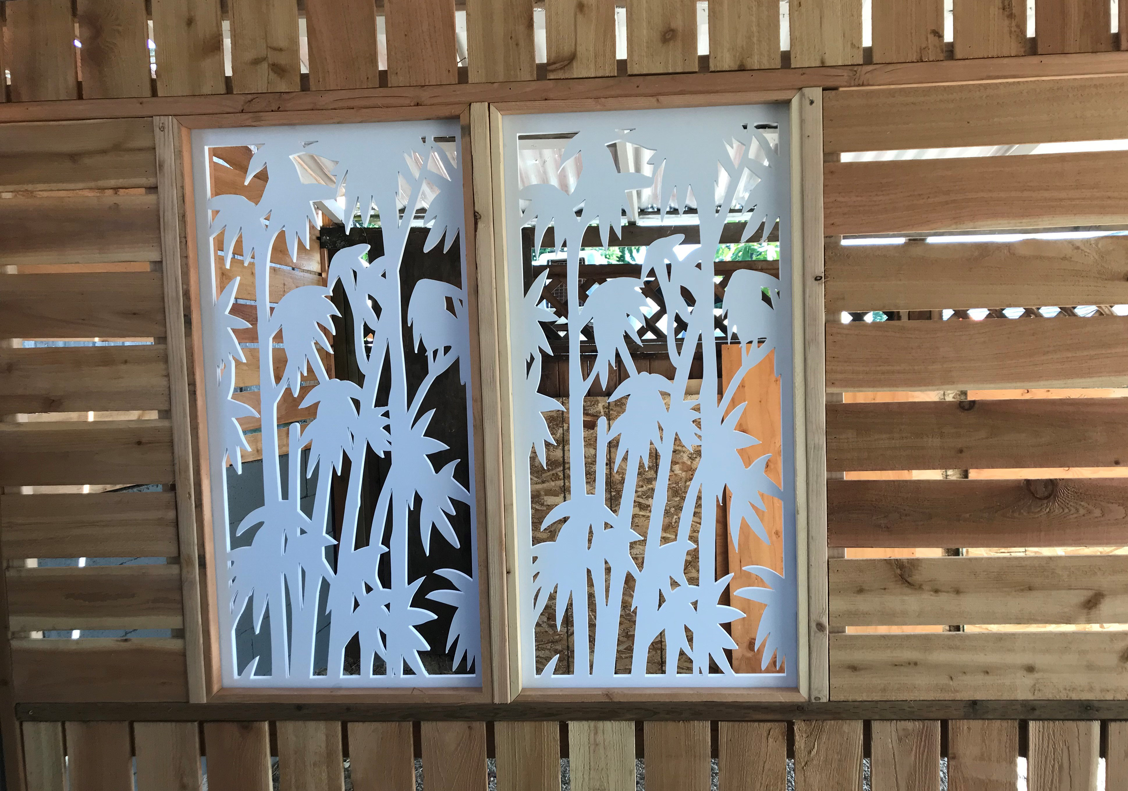 VIMA (Bamboo Tree) Decorative Wall Panel - 48"L x 24"W, White Color PVC ...