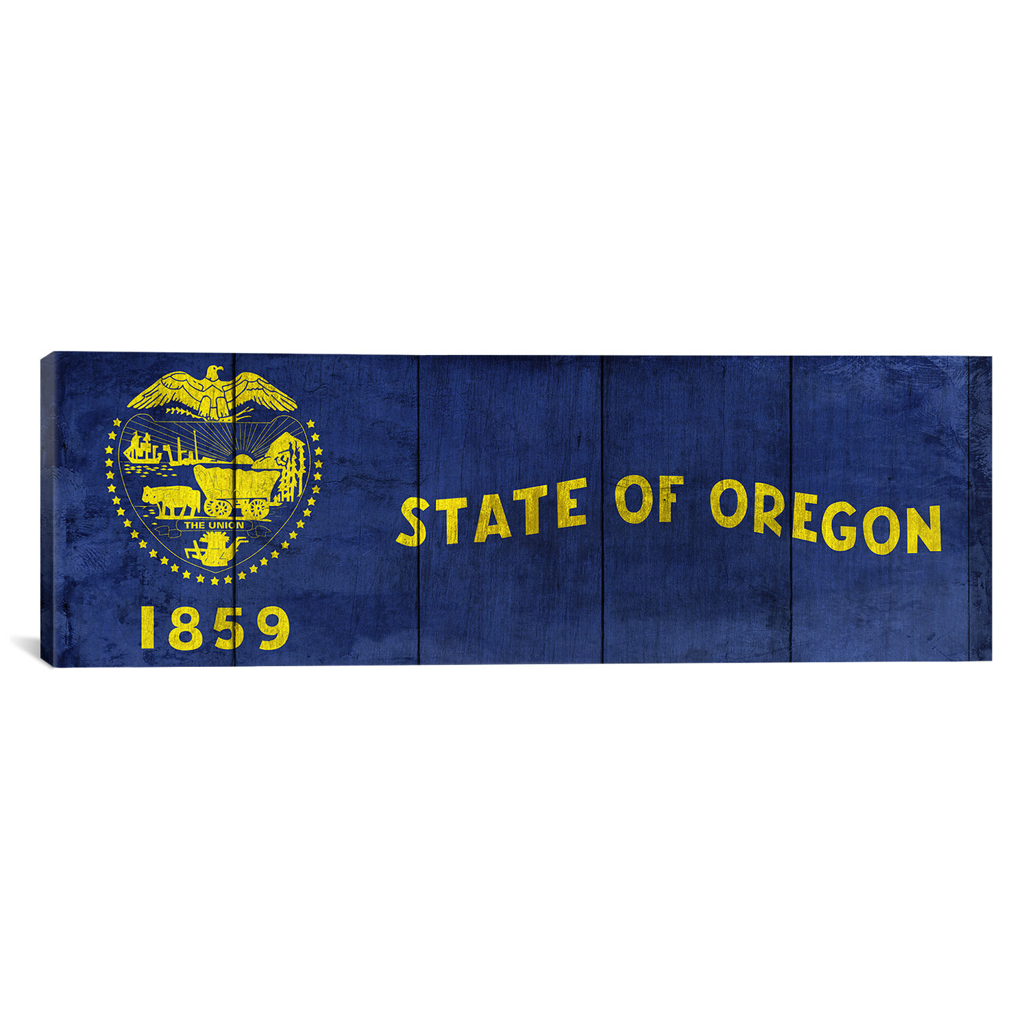Winston Porter Oregon Flag, Planks - Panoramic Graphic Art Print on ...