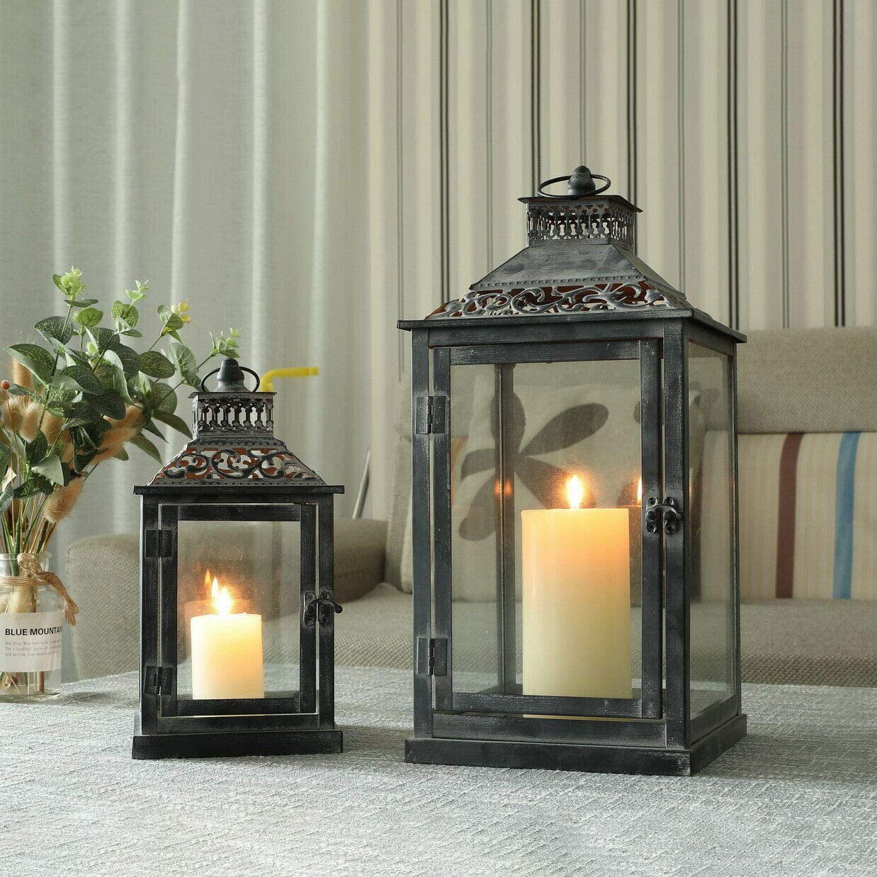 One Allium Way® 2 Piece Metal Tabletop Lantern Set & Reviews | Wayfair