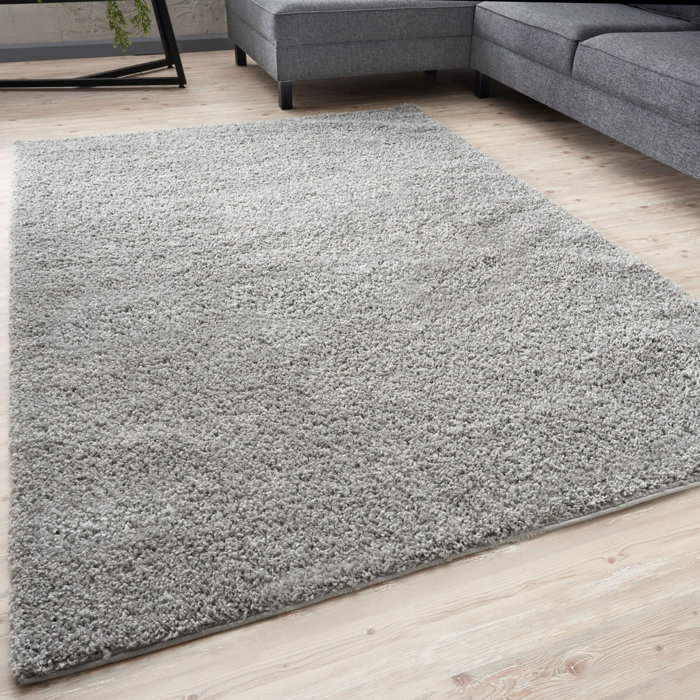 THE RUGS Myshaggy Collection Rugs Solid Design in Grey & Reviews ...