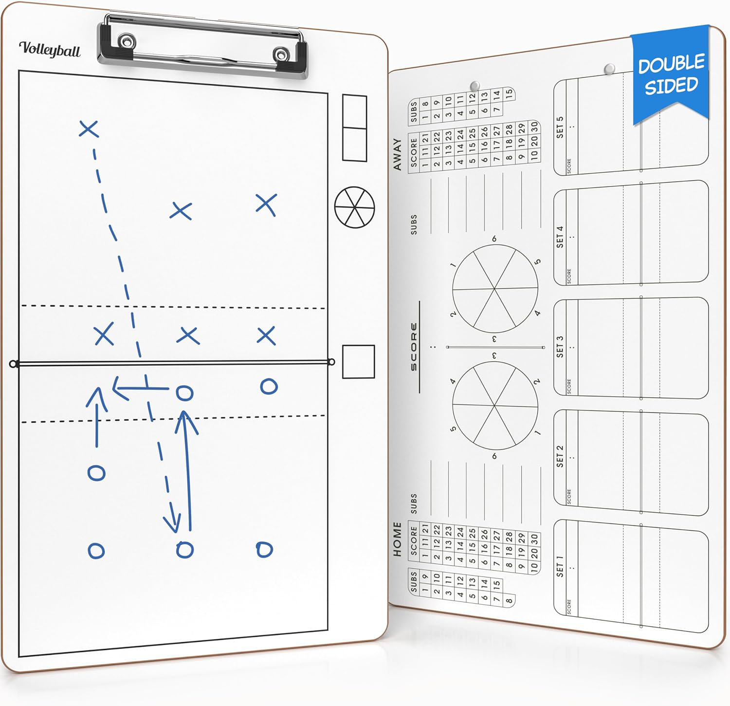 Scribbledo Volleyball Dry Erase Board For Coaches 15x9 Inch Volleyball ...