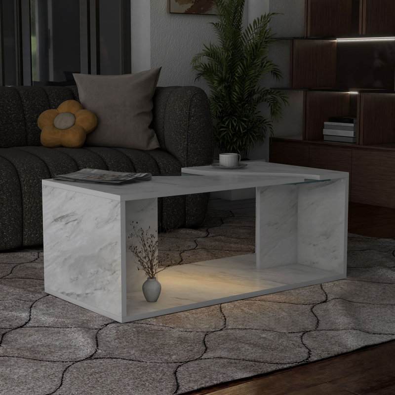 Wrought Studio™ Jerray Coffee Table with LED | Wayfair