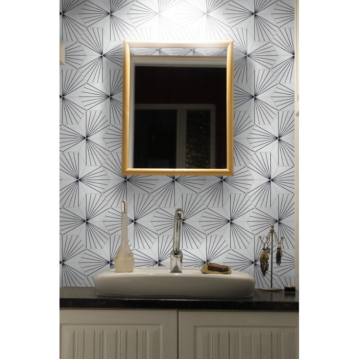 Villa Lagoon Tile Spark C 7.87" x 9.09" Cement Patterned Wall & Floor ...