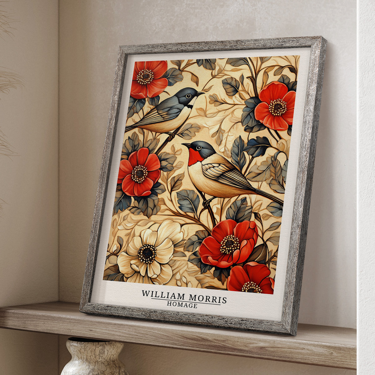 Darby Home Co WM MORRIS Series XLIV Framed Print - Solid Wood | Wayfair