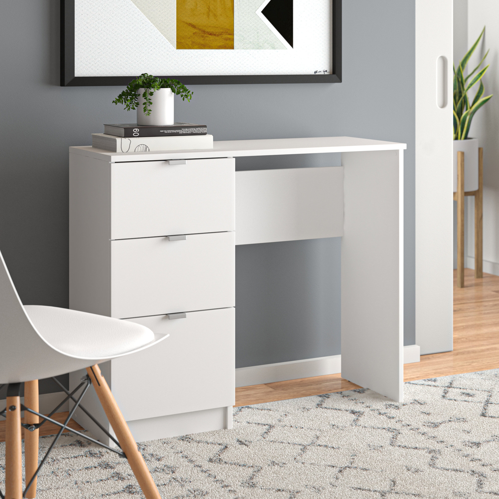 Wade Logan® Cedria Computer Desk with Drawers & Reviews | Wayfair