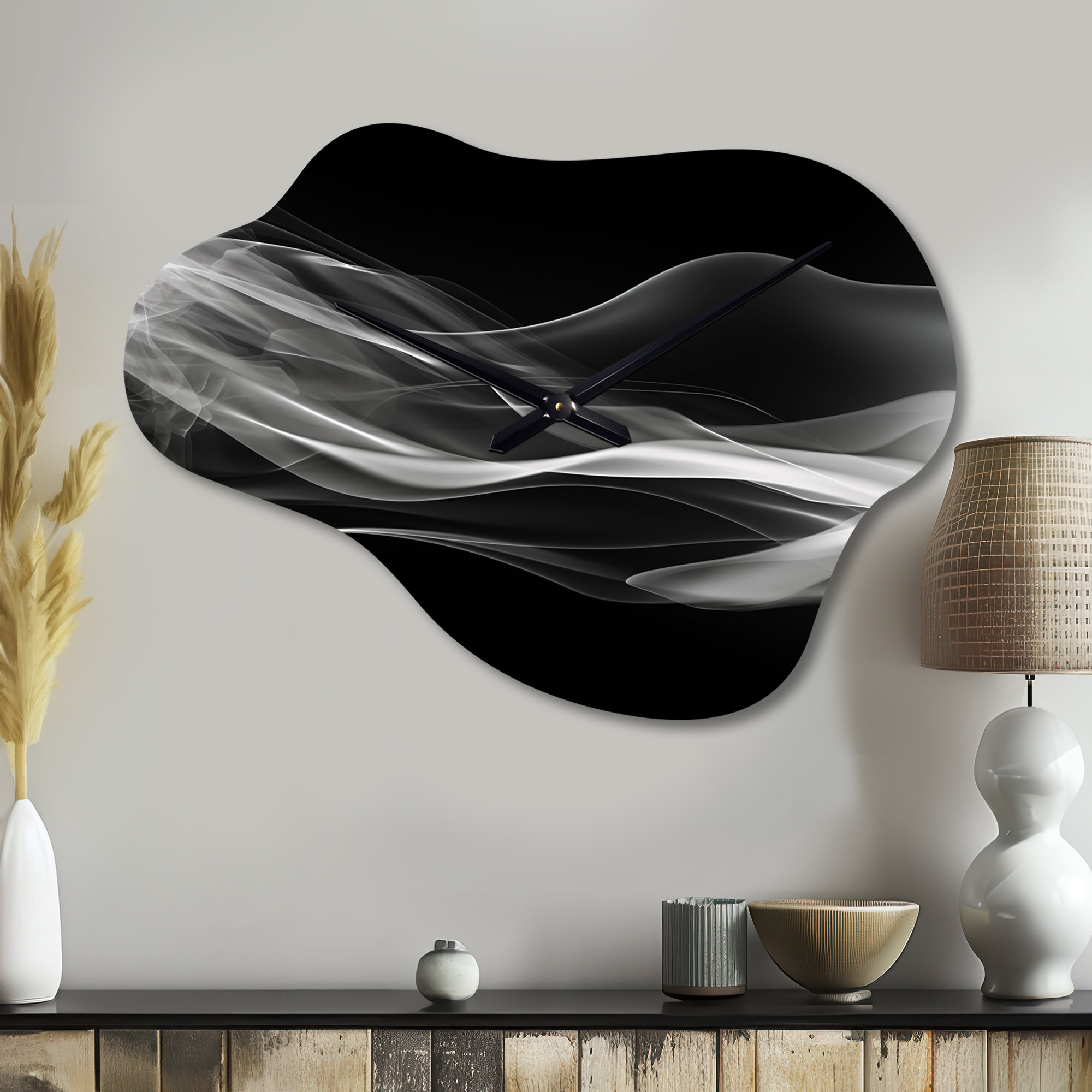 East Urban Home Sorrells Black White Contemplative Abstraction I ...