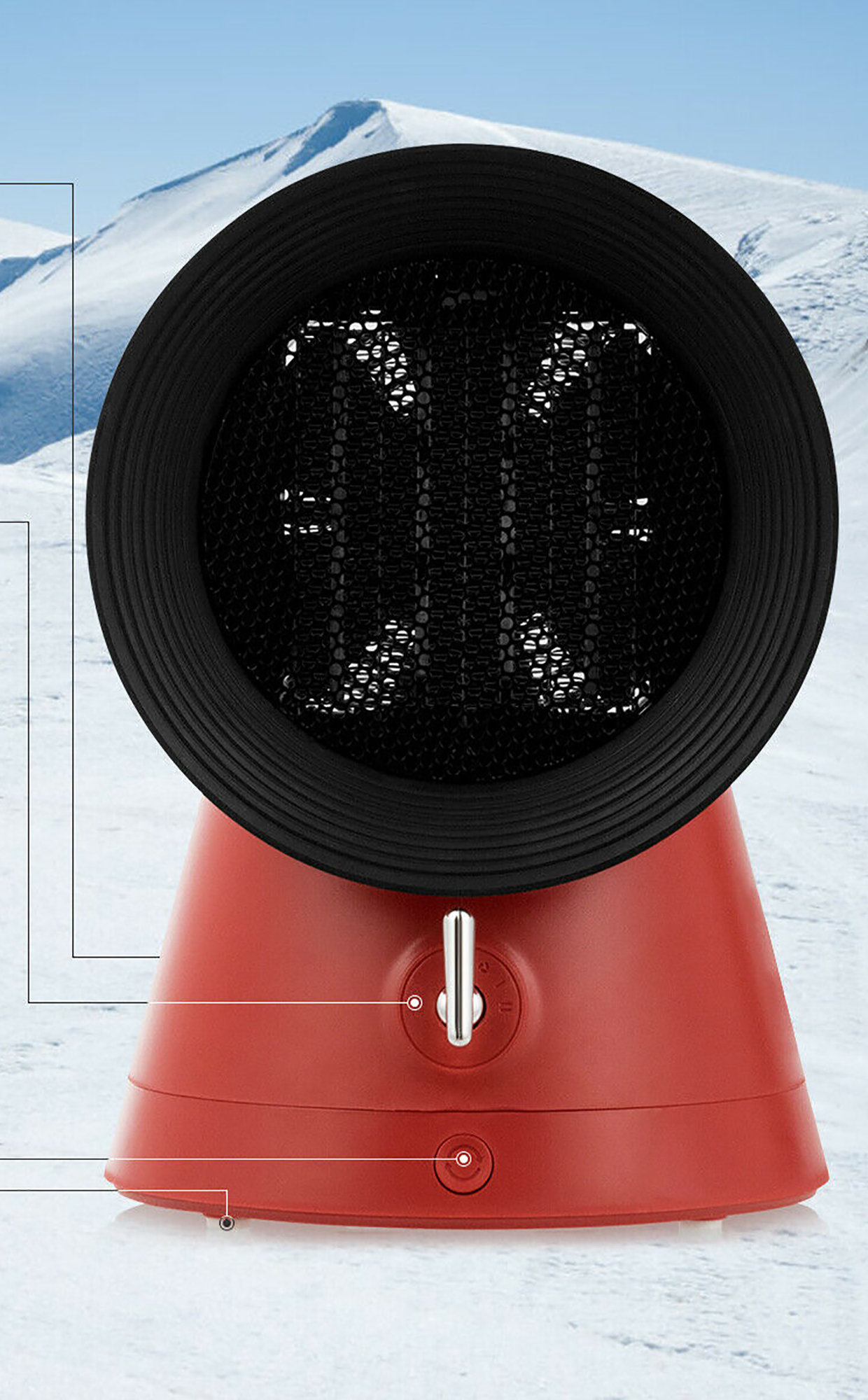 Costway 1500w Portable Space Heater Electric Desktop Heating Fan Ptc ...