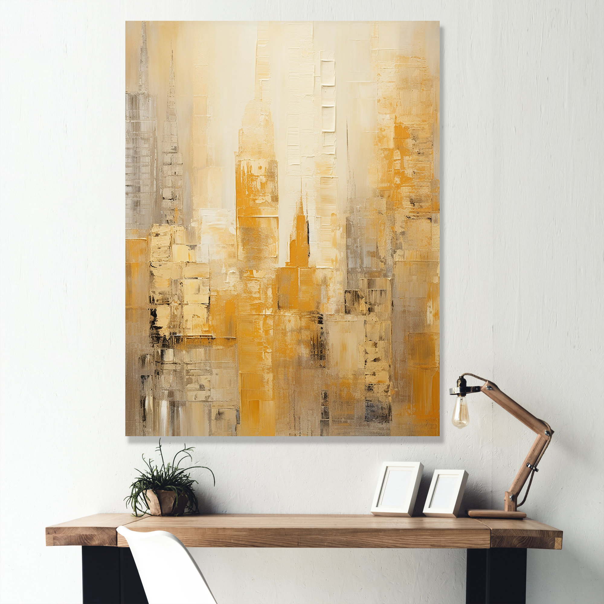 Wrought Studio™ Modern Cityscape Skycraper Bronze Blocks II ...