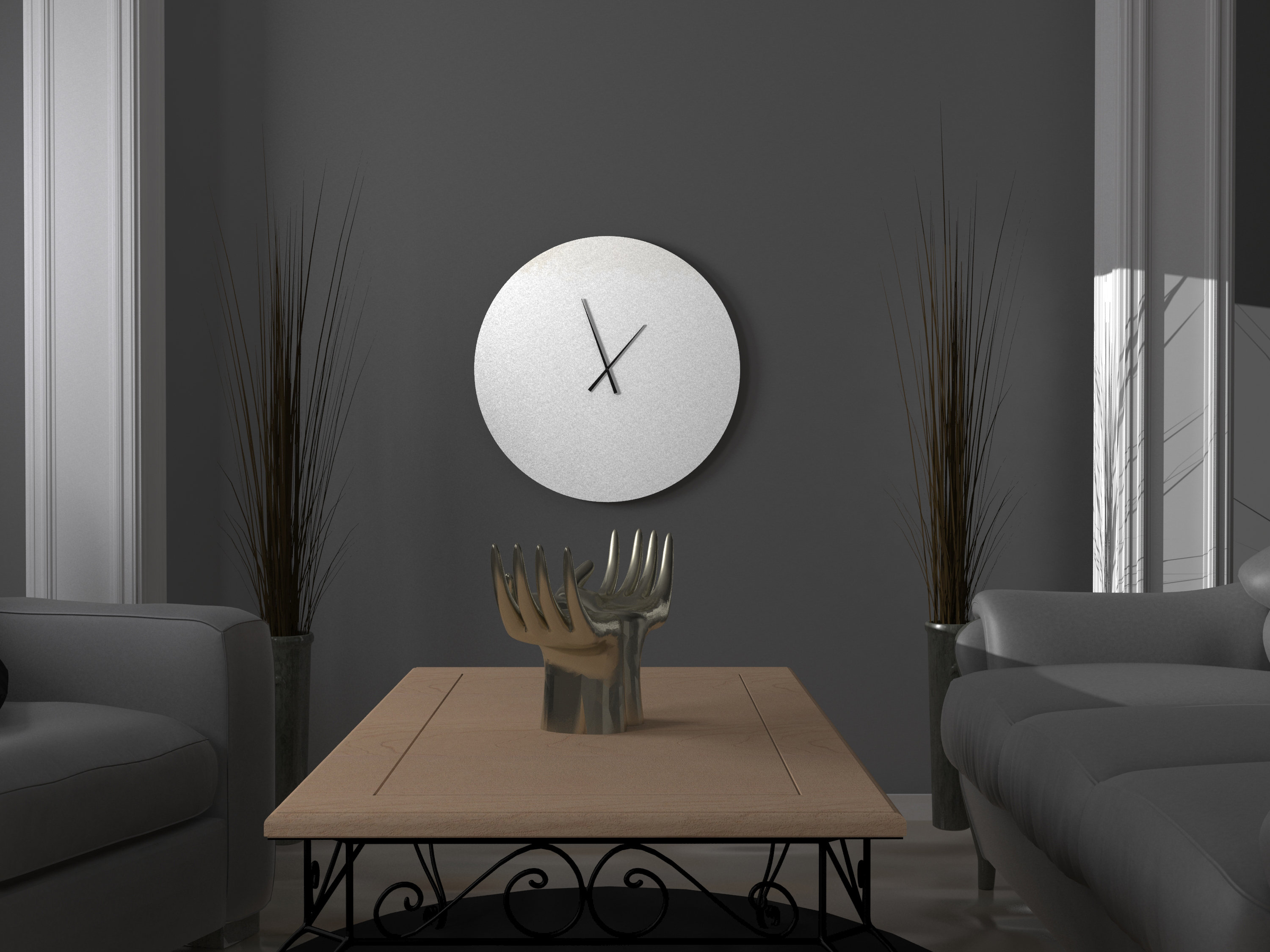East Urban Home Oversized Dolan Wall Clock | Wayfair