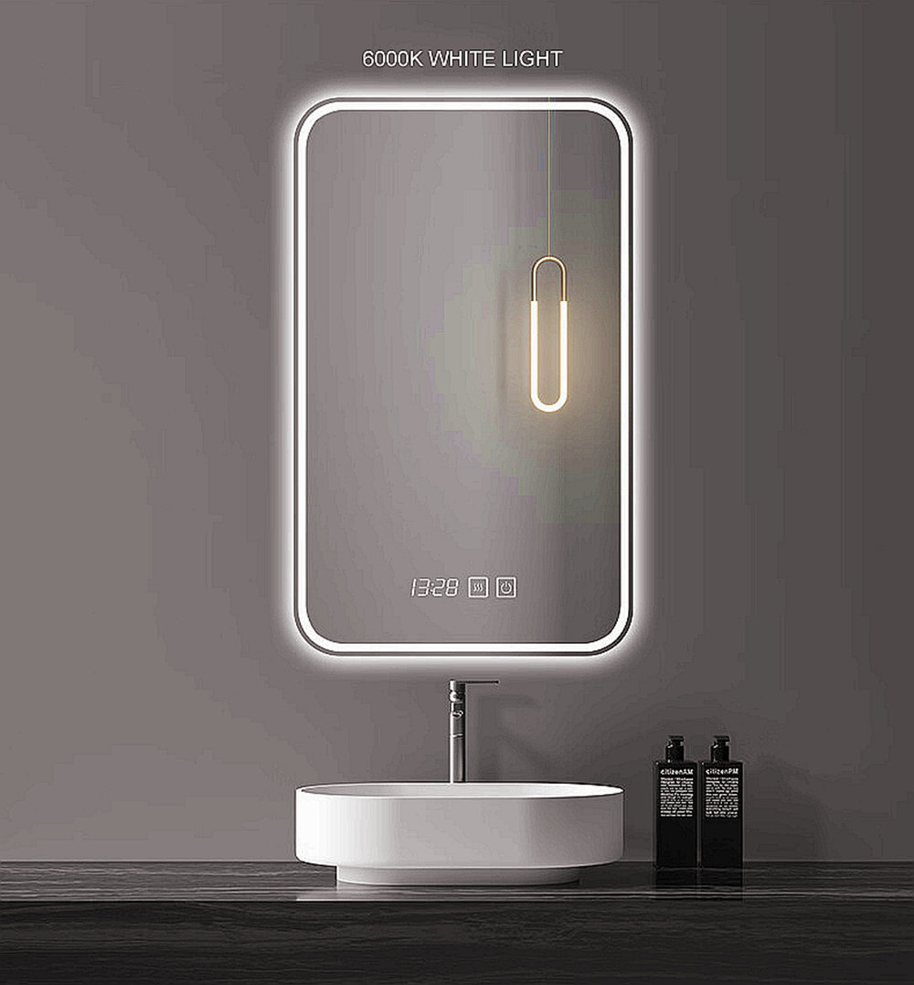 Wrought Studio™ 20*28 Inch LED Vanity Smart Mirror With Time And ...