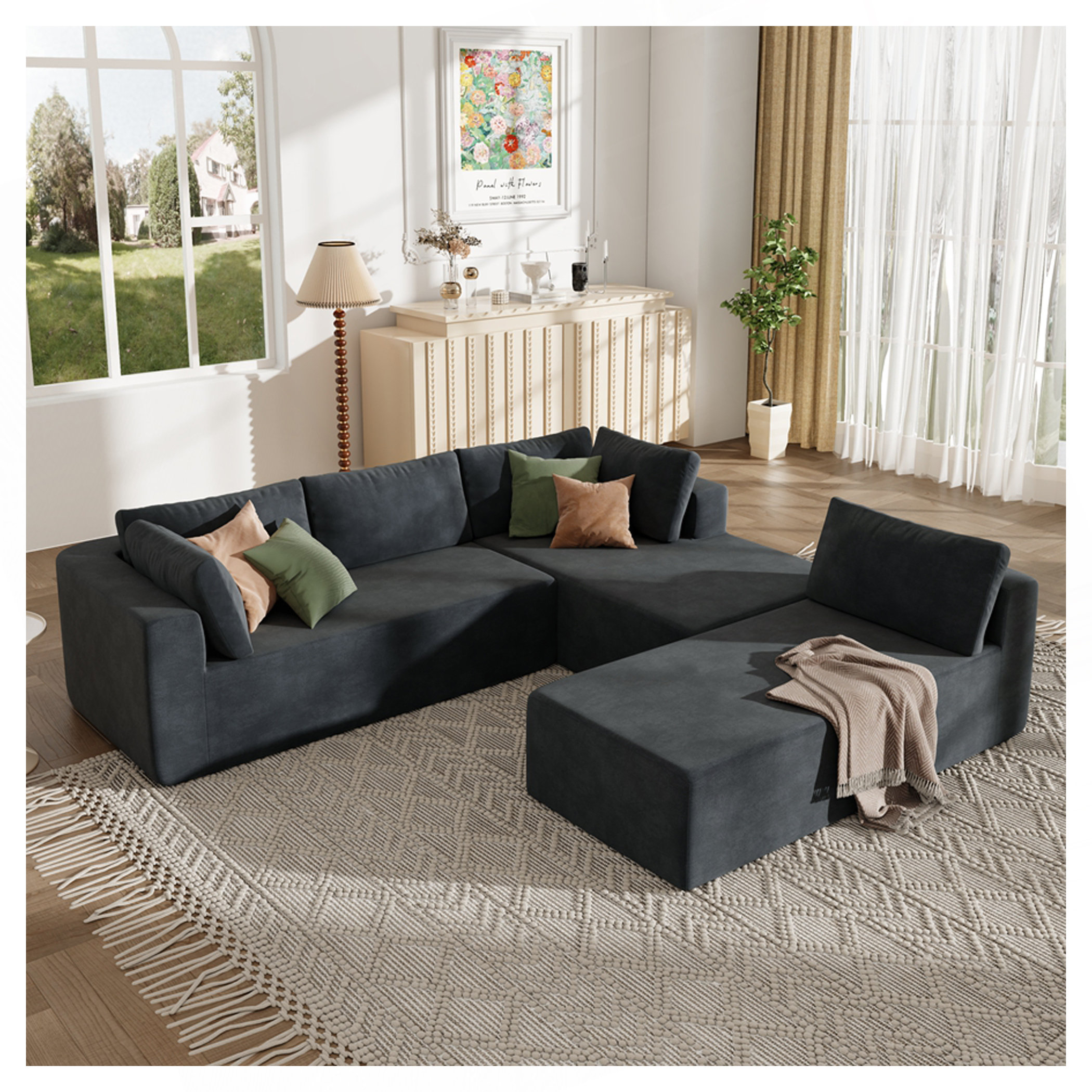 Latitude Run® Modern Large Modular Sectional Sofa For Living Room ...
