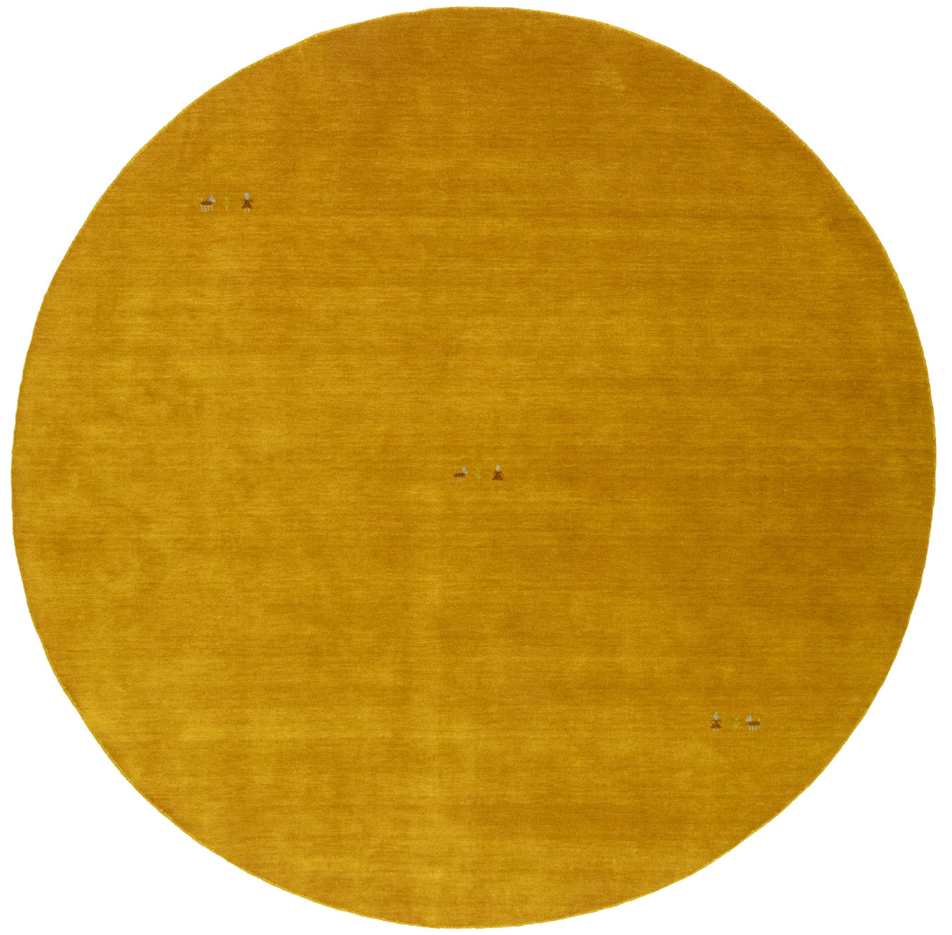 Foundry Select Marigold Tribal 8X8 Gabbeh Modern Round Rug | Wayfair