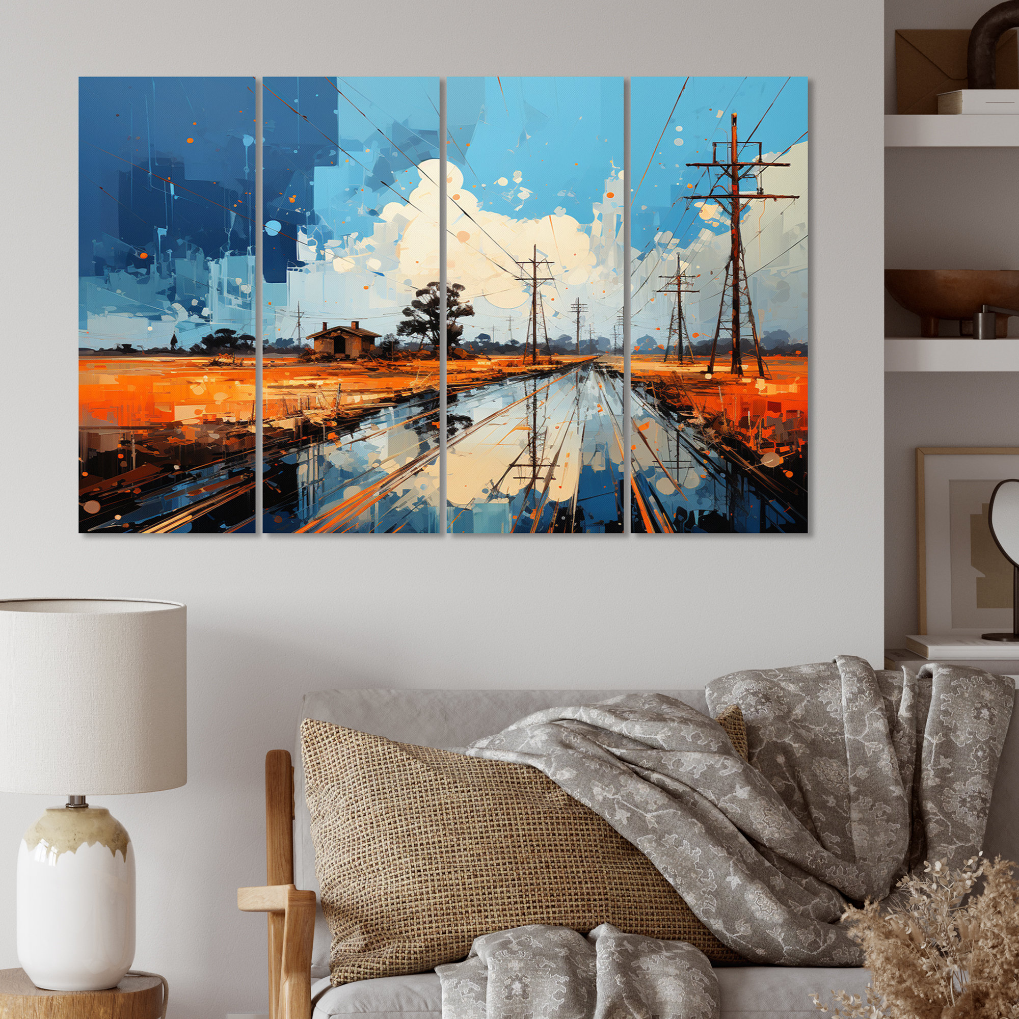 Ebern Designs Power Lines Electric Intersections II - Power Lines Wall ...