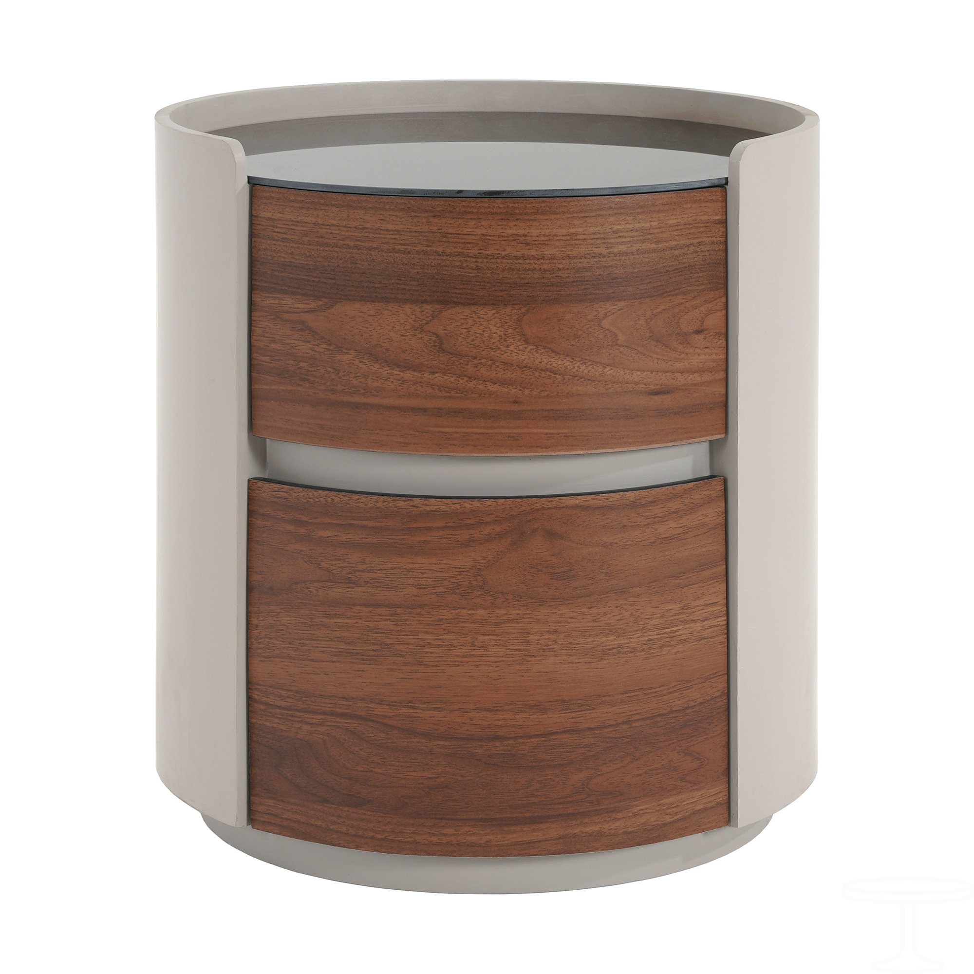 Latitude Run® Retro Double Storage Round Side Table | Wayfair