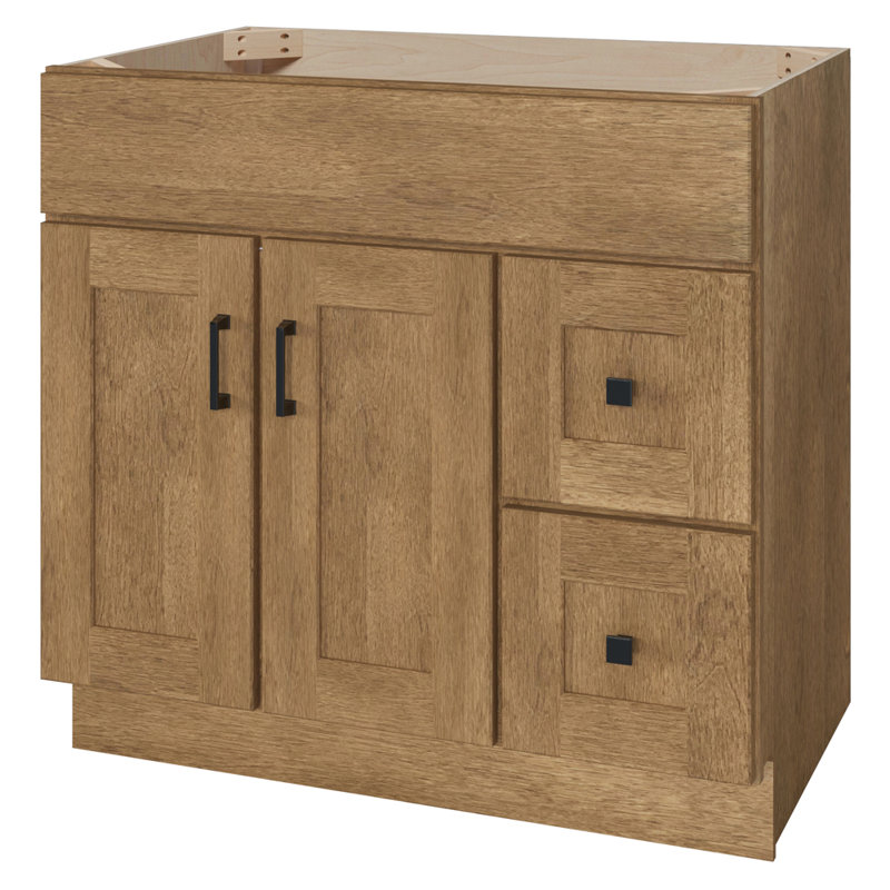 Loon Peak® Daley 36 Single Bathroom Vanity Base Only in Natual Wood ...