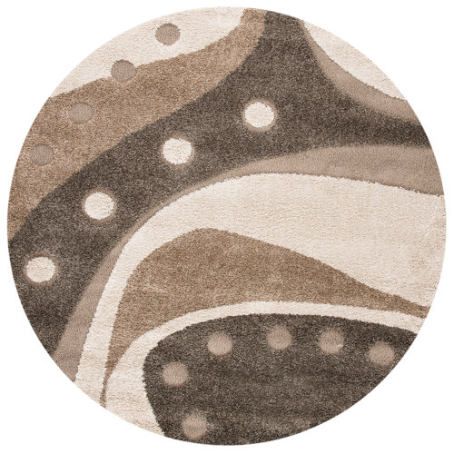 Brown & Tan Round Area Rugs You'll Love | Wayfair