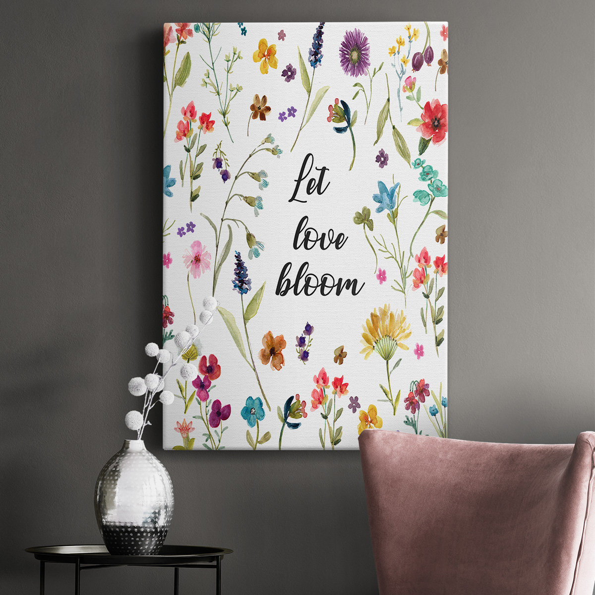 Trinx Let Love Bloom Premium Gallery Wrapped Canvas - Ready To Hang ...